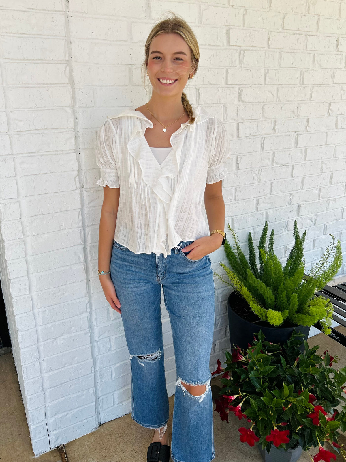 So Breezy Ruffle Top – River Outfitters of Texas